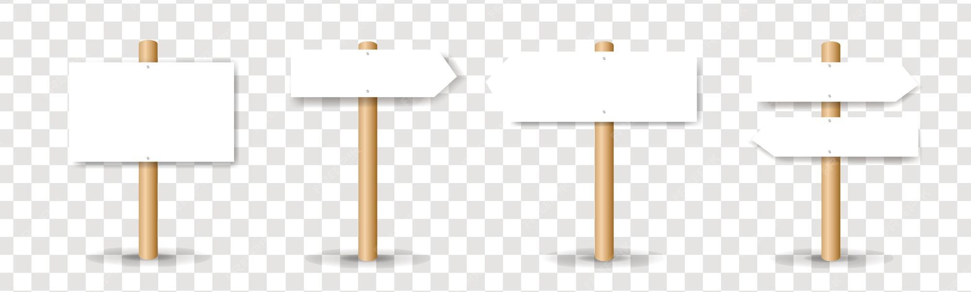 Weiße schilder, mocup-sammlung, isolierter transparenter hintergrund ... Weiße schilder, mocup-sammlung, isolierter transparenter hintergrund ...