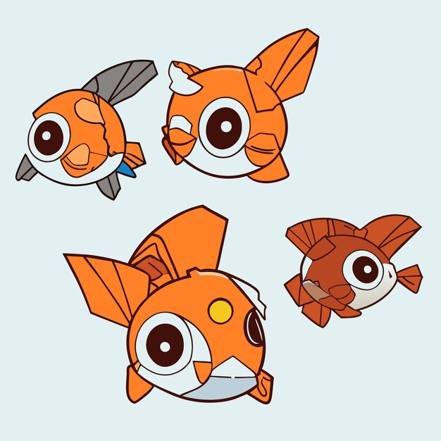 Zusammenstellung von fisch-icon-konzepten | Premium-Vektor Zusammenstellung von fisch-icon-konzepten | Premium-Vektor