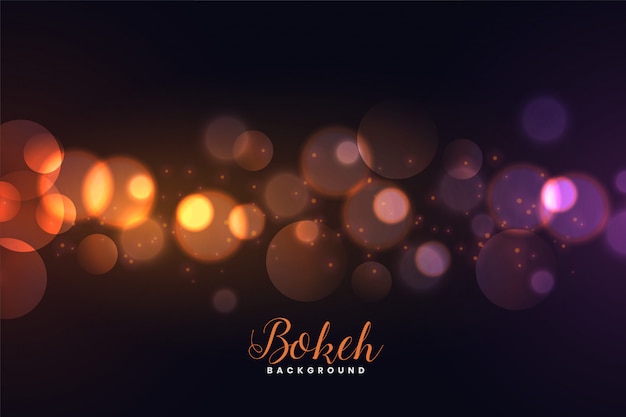 Efeito de luzes bokeh em fundo escuro | Vetor Grátis Efeito de luzes bokeh em fundo escuro | Vetor Grátis