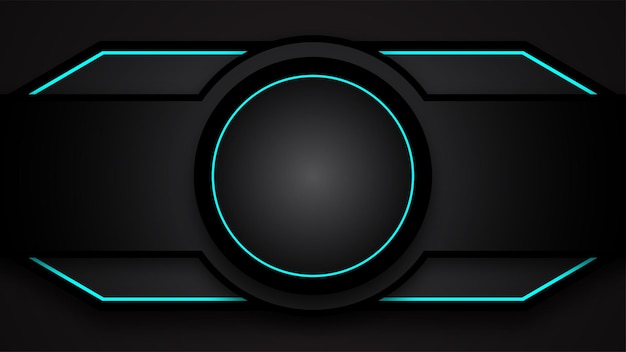 Fundo de jogo futurista preto e azul com conceito de tecnologia | Vetor ... Fundo de jogo futurista preto e azul com conceito de tecnologia | Vetor ...
