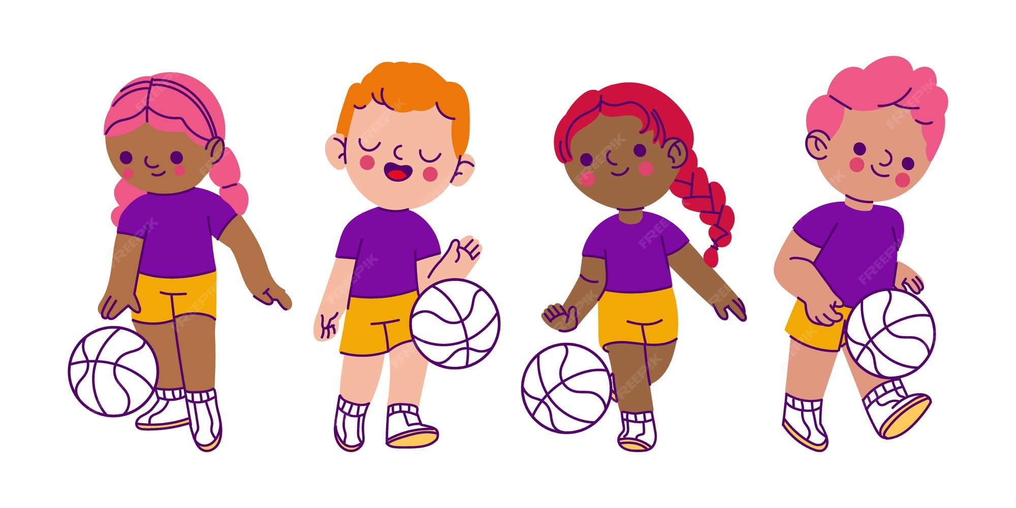 Ilustração de crianças na aula de educação física | Vetor Grátis Ilustração de crianças na aula de educação física | Vetor Grátis