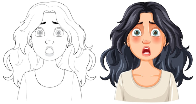 Ilustração do vetor da mulher surpreendida | Vetor Grátis Ilustração do vetor da mulher surpreendida | Vetor Grátis