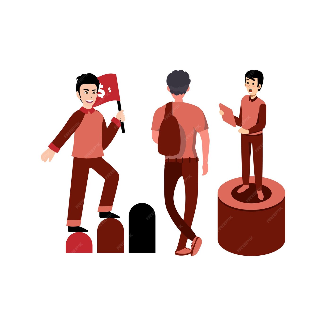 Ilustração em vetor de trabalho do homem | Vetor Premium Ilustração em vetor de trabalho do homem | Vetor Premium