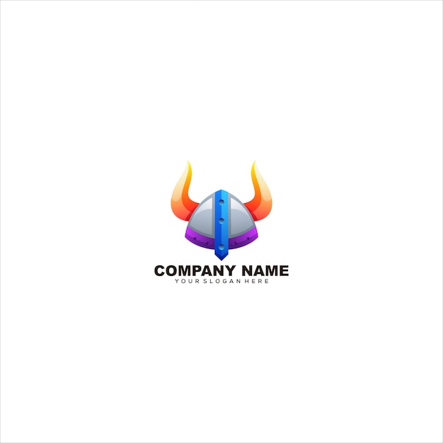 Máscara viking logotipo colorido gradiente | Vetor Grátis Máscara viking logotipo colorido gradiente | Vetor Grátis
