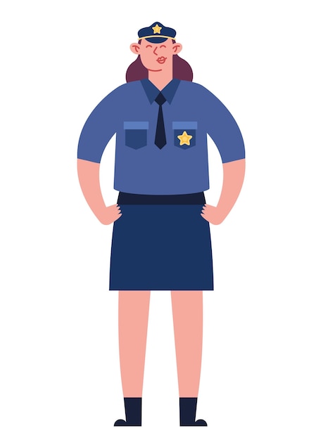 Oficial de polícia permanente | Vetor Grátis Oficial de polícia permanente | Vetor Grátis