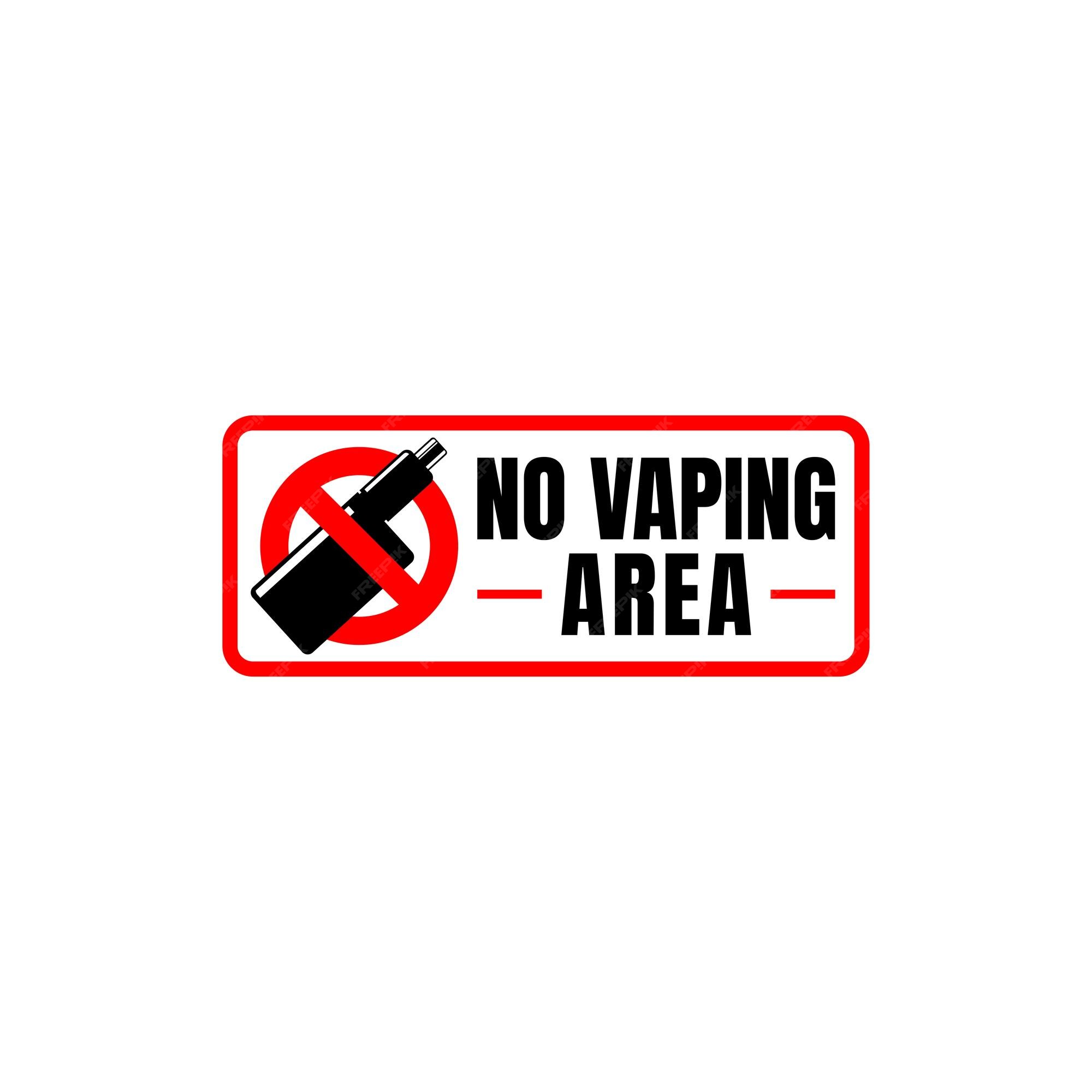 Sem Sinal De área Vaping Sinal De Proibição Ilustração Vetorial Vaping