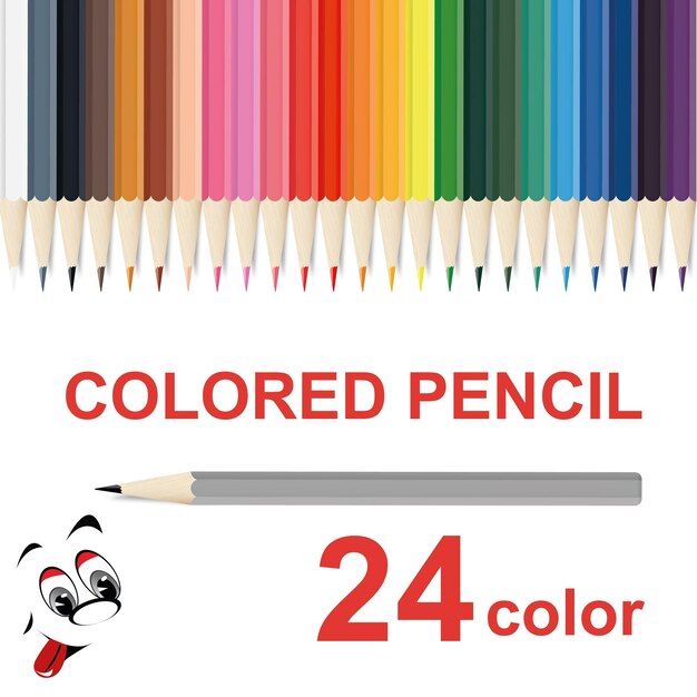 24 lápis de cor em conjunto de lápis de cor estilo arco-íris ilustração ... 24 lápis de cor em conjunto de lápis de cor estilo arco-íris ilustração ...