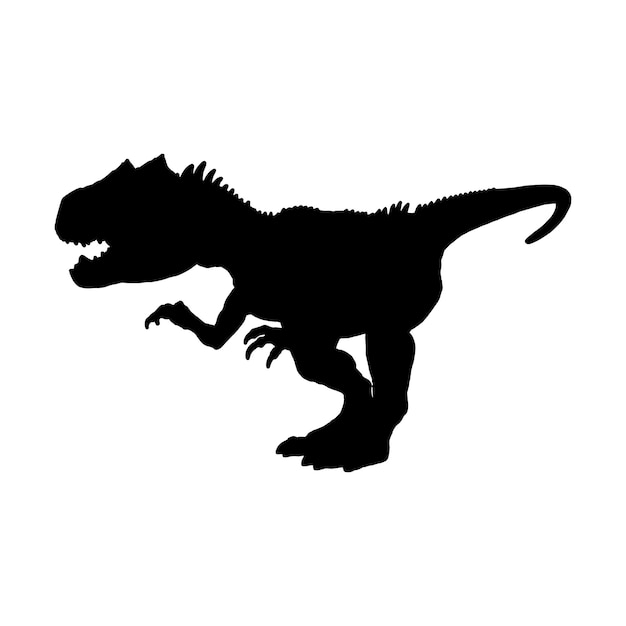 Allosaurus Theropoda Dinossauro Ilustração Vetorial Monocromática Da