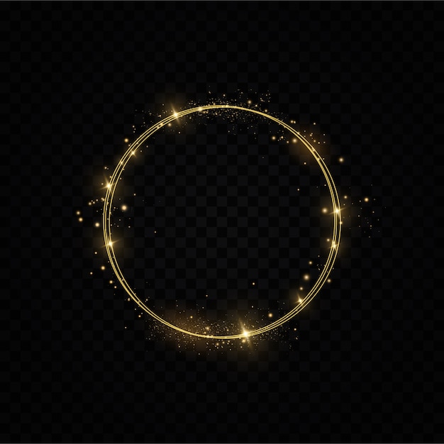 Anel de ouro. moldura cintilante de luxo. | Vetor Premium Anel de ouro. moldura cintilante de luxo. | Vetor Premium