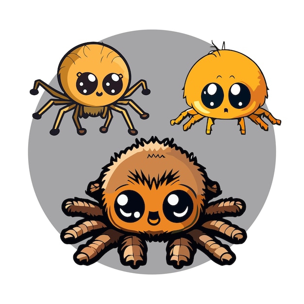 Aranhas fofas | Vetor Premium Aranhas fofas | Vetor Premium