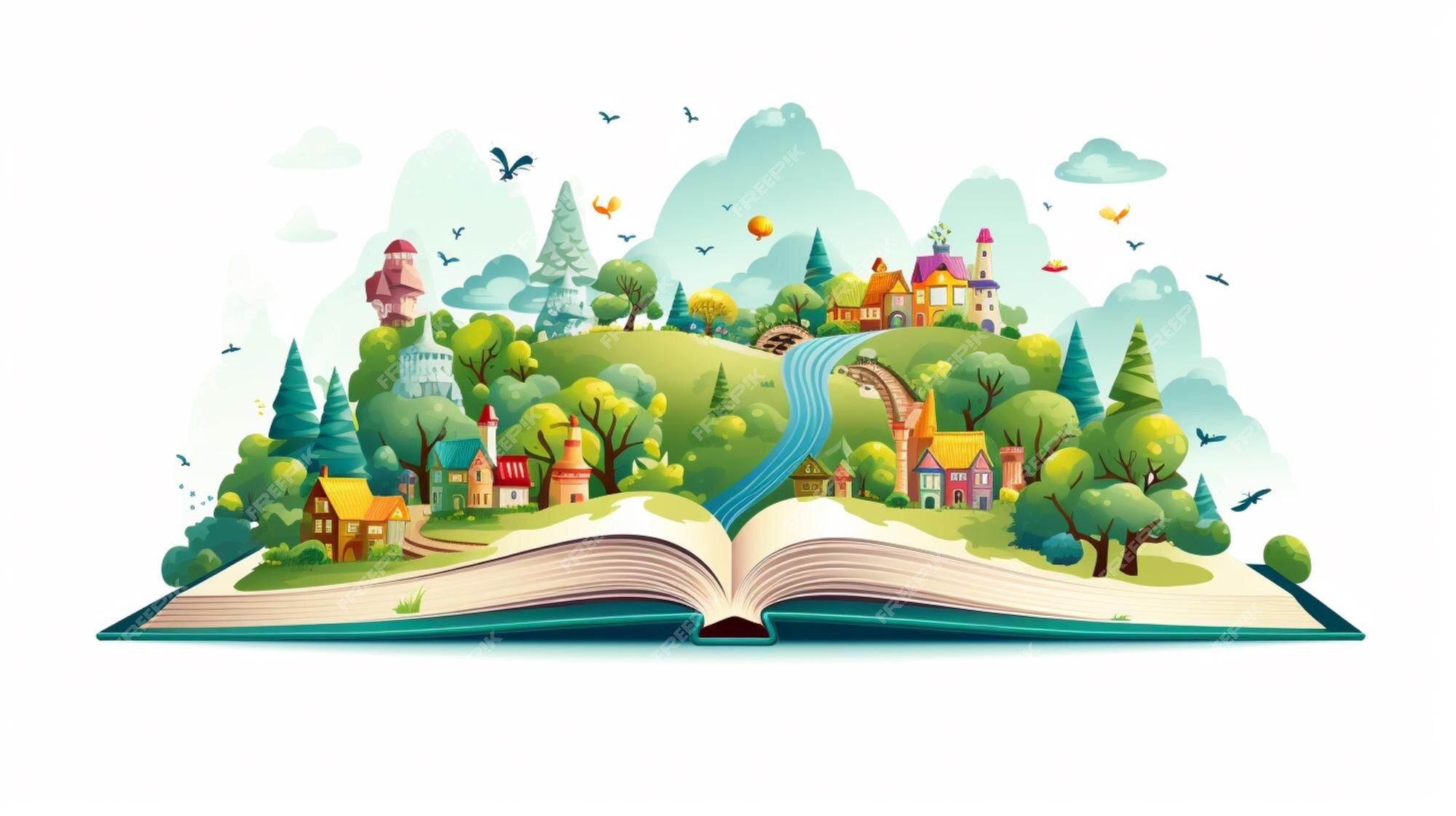 Arte De Livro Vetorial Livre Vetor Premium
