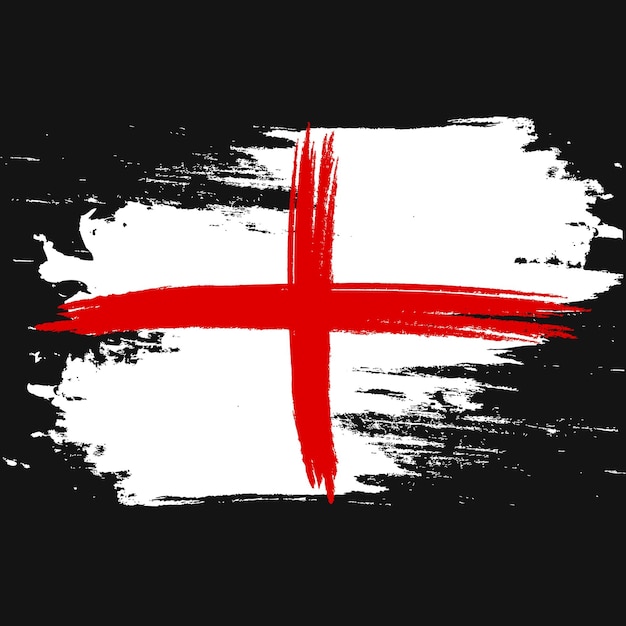Bandeira da inglaterra pincel pintado com tintas coloridas símbolo dia ... Bandeira da inglaterra pincel pintado com tintas coloridas símbolo dia ...