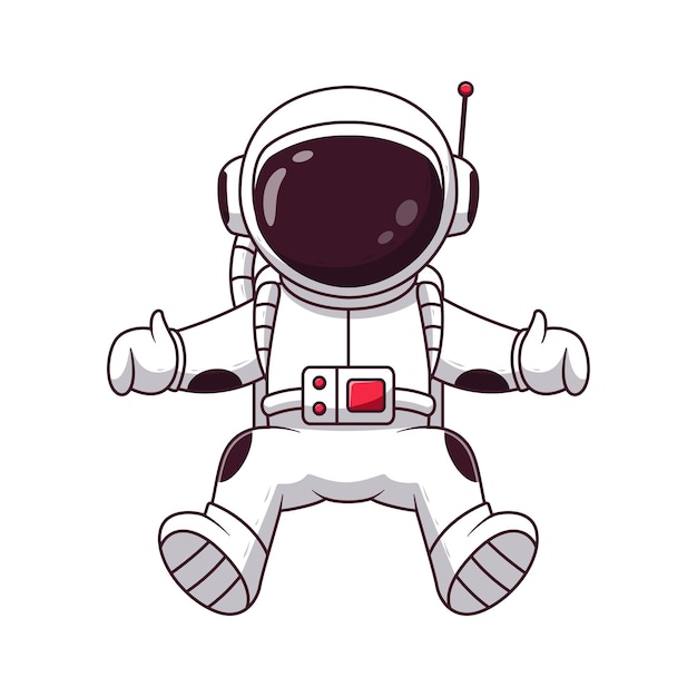 Bonito astronauta acenando as mãos. conceito de ícone de astronauta ... Bonito astronauta acenando as mãos. conceito de ícone de astronauta ...