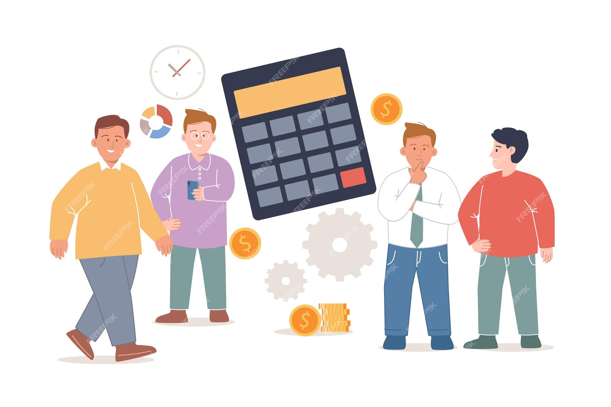 Calculadora de dinheiro equipe de gerenciamento financeiro de ... Calculadora de dinheiro equipe de gerenciamento financeiro de ...