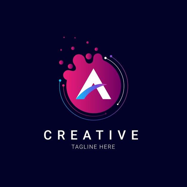 Carta abstrata um vetor premium de ilustração de logotipo | Vetor Premium Carta abstrata um vetor premium de ilustração de logotipo | Vetor Premium
