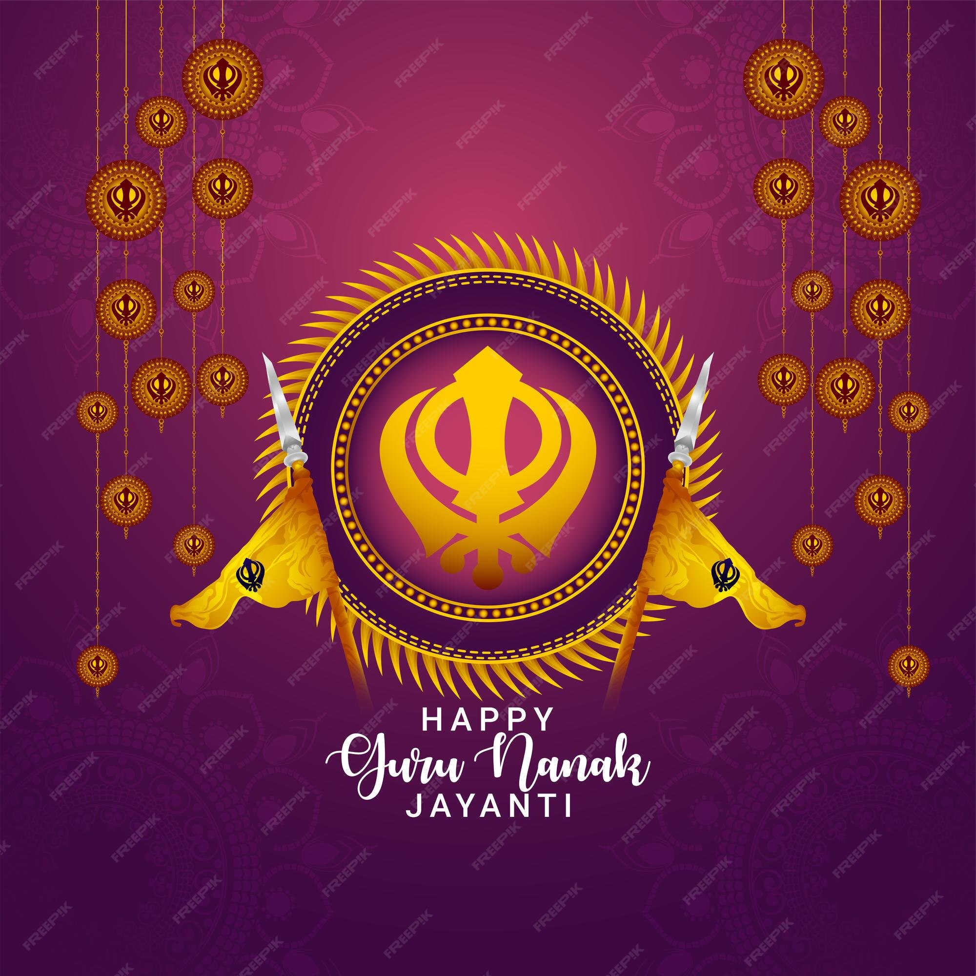 Cartão feliz guru nanak jayanti | Vetor Premium Cartão feliz guru nanak jayanti | Vetor Premium
