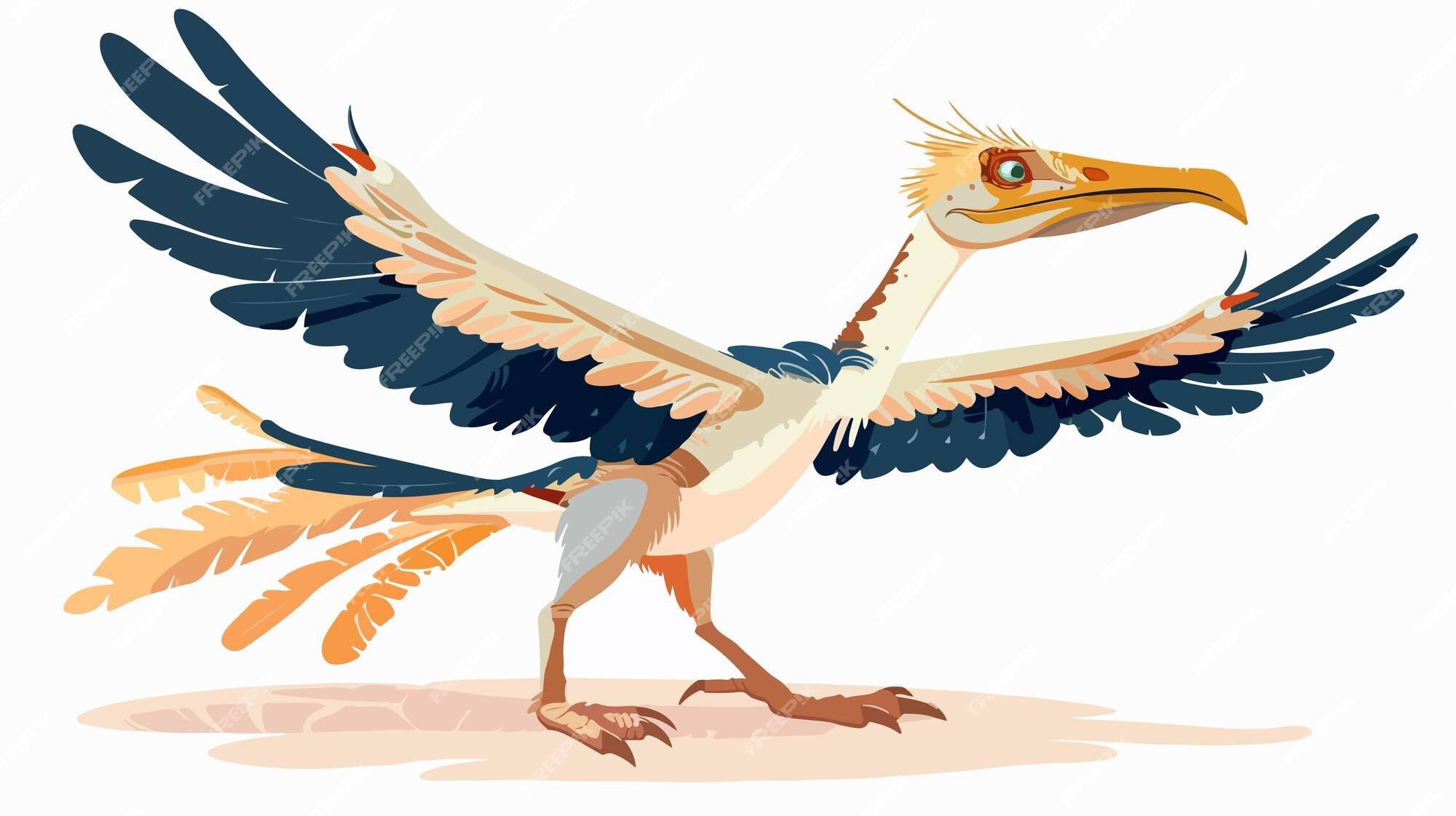 Cartoon Archeopteryx Fossil Vector Plano Isolado | vetor Premium gerado ... Cartoon Archeopteryx Fossil Vector Plano Isolado | vetor Premium gerado ...