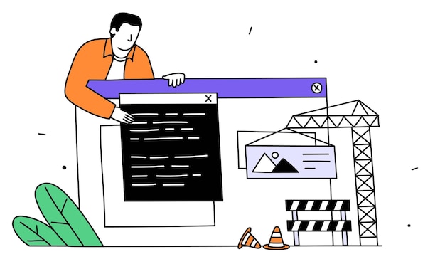 Conceito de desenvolvimento de site ilustração vetorial de ... Conceito de desenvolvimento de site ilustração vetorial de ...