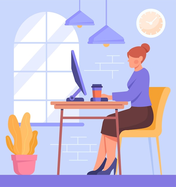 Conceito de trabalho de escritório | Vetor Premium Conceito de trabalho de escritório | Vetor Premium