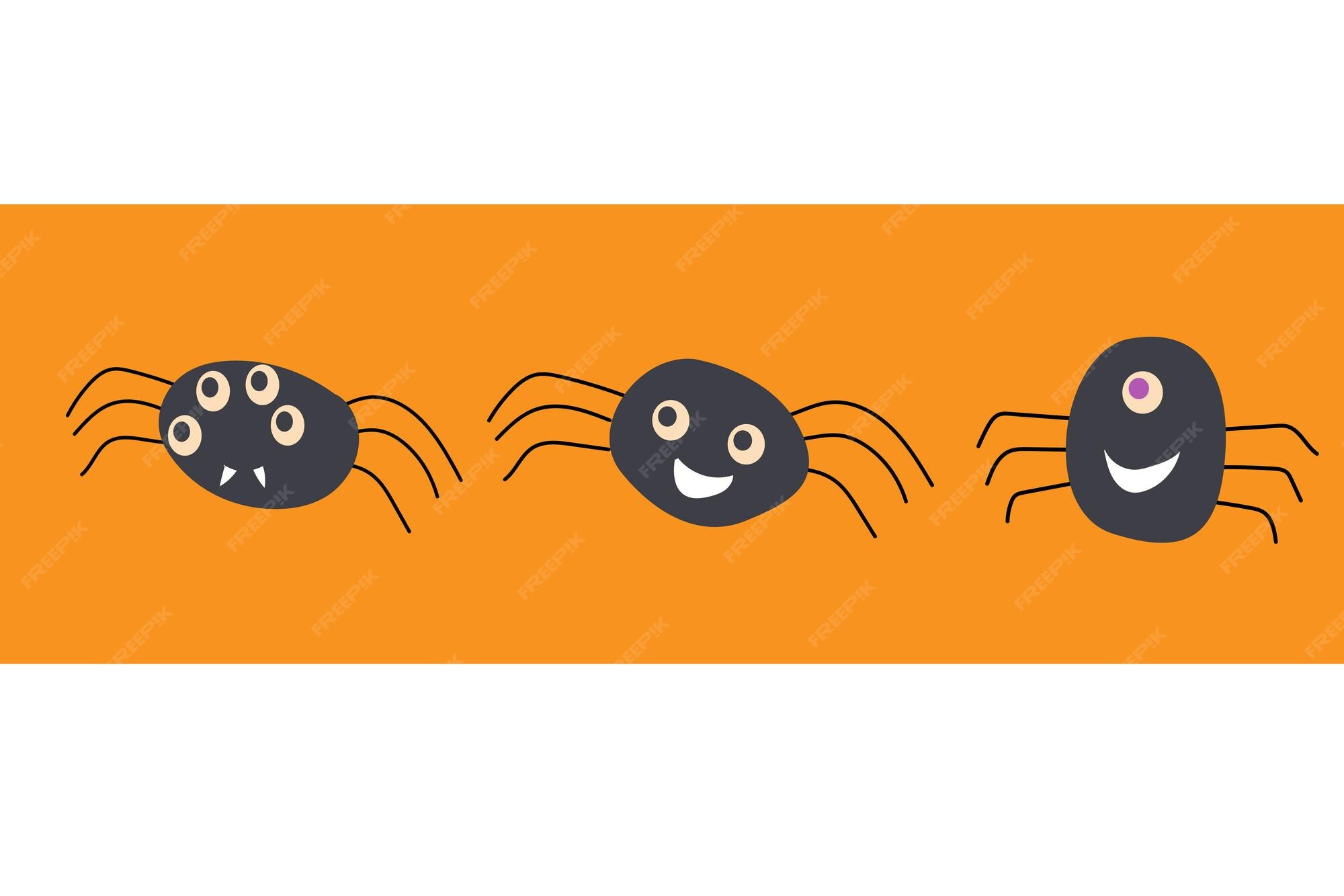 Conjunto de aranhas fofas de desenho animado com muitos olhos | Vetor ... Conjunto de aranhas fofas de desenho animado com muitos olhos | Vetor ...