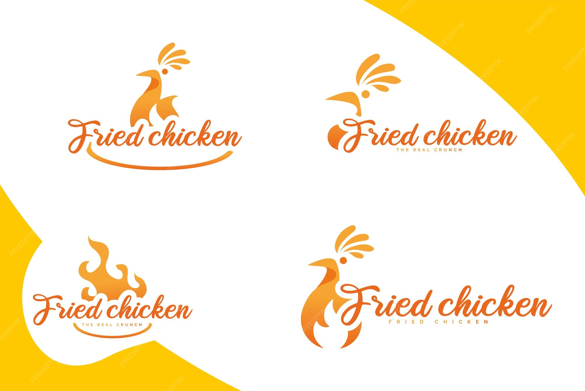 Conjunto de logotipos de frango frito, logotipo de frango laranja ... Conjunto de logotipos de frango frito, logotipo de frango laranja ...