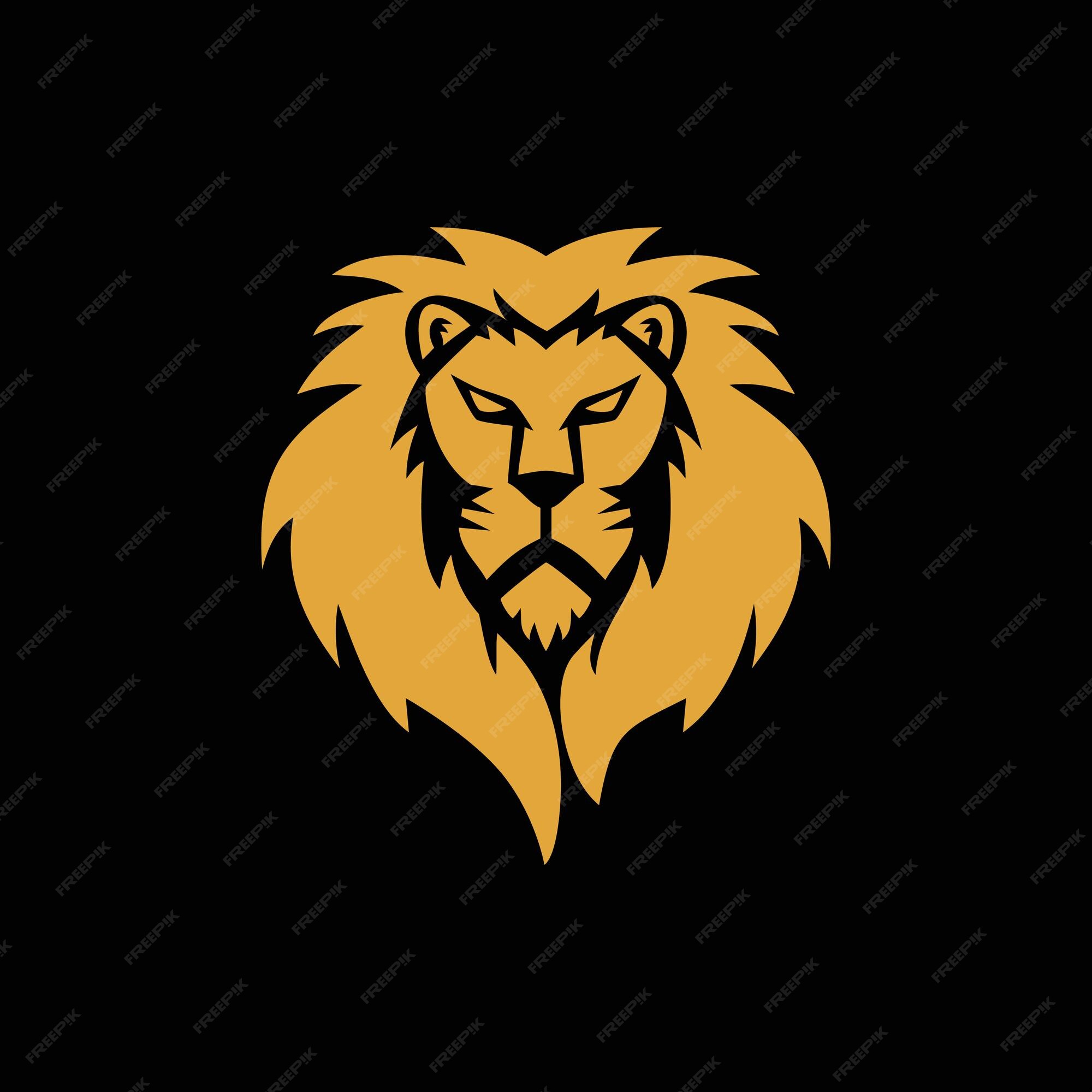 Desenho à Mão De Cabeça De Leão Mascote De Leão Para Camiseta Logotipo
