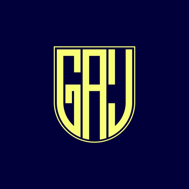 Desenho de logotipo da letra gaj | Vetor Premium Desenho de logotipo da letra gaj | Vetor Premium