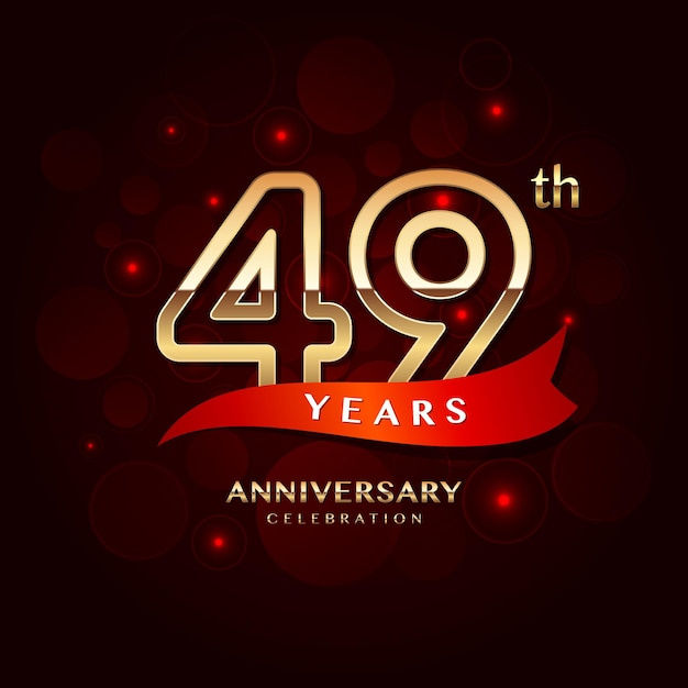 Design de logotipo de comemoração de aniversário de 49 anos com um ... Design de logotipo de comemoração de aniversário de 49 anos com um ...