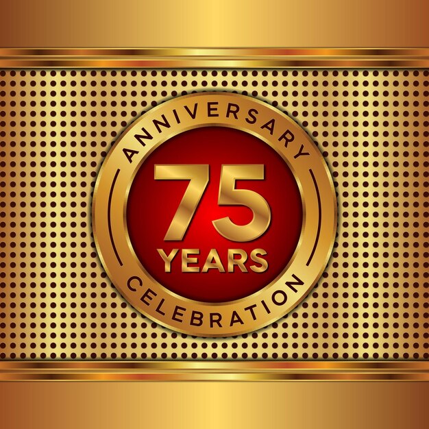 Design de modelo de aniversário de 75 anos com modelo de vetor de ... Design de modelo de aniversário de 75 anos com modelo de vetor de ...
