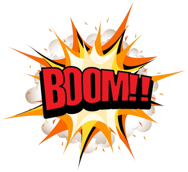 Design de palavras de expressão para boom | Vetor Premium Design de palavras de expressão para boom | Vetor Premium