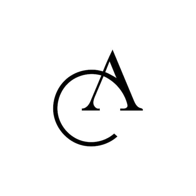 Design do logotipo ca initials logotipo da carta inicial modelo de ... Design do logotipo ca initials logotipo da carta inicial modelo de ...