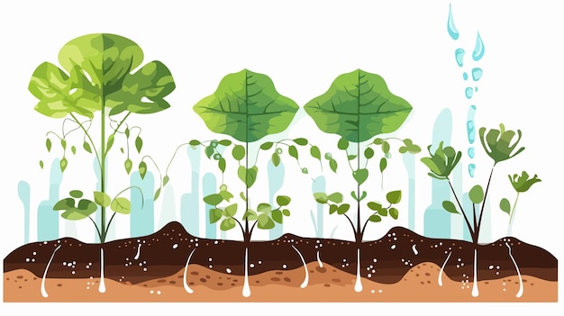 Diagrama do processo de transpiração com ilustração de plantas | vetor ... Diagrama do processo de transpiração com ilustração de plantas | vetor ...