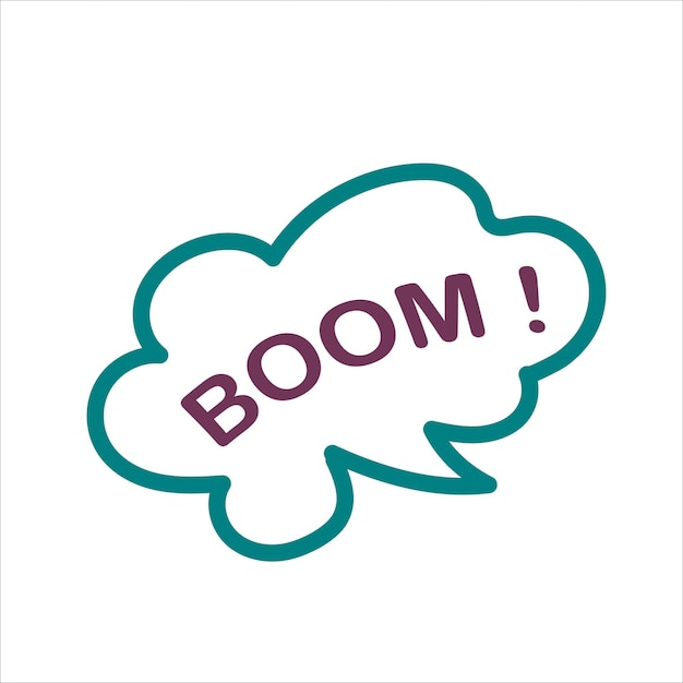 Explosão de bolha de boom de fala efeito de som ícone conceito de ... Explosão de bolha de boom de fala efeito de som ícone conceito de ...