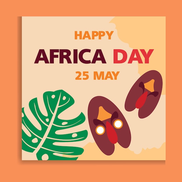 Feliz dia de áfrica 25 de maio modelo de vetor para cartões postais de ... Feliz dia de áfrica 25 de maio modelo de vetor para cartões postais de ...