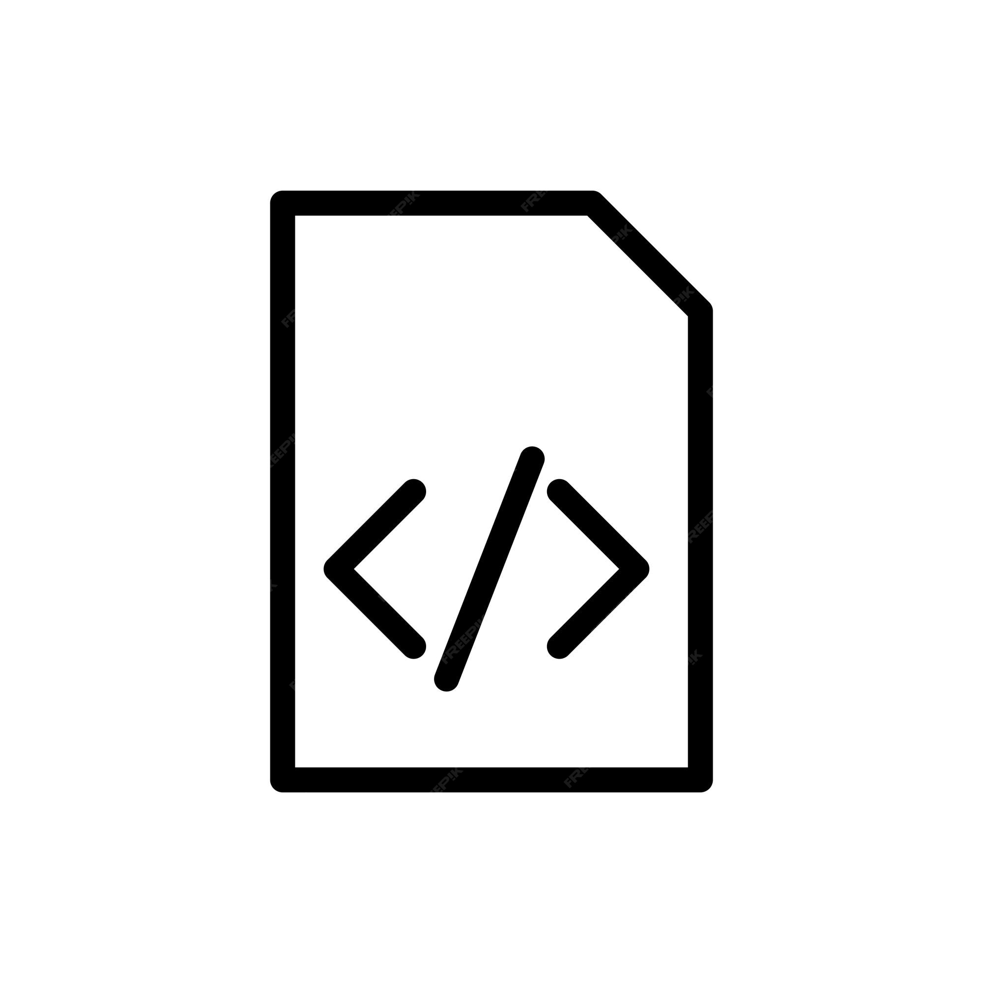 Html Script Icon Set Code Tag E Web Programming Vector Símbolo Em Um