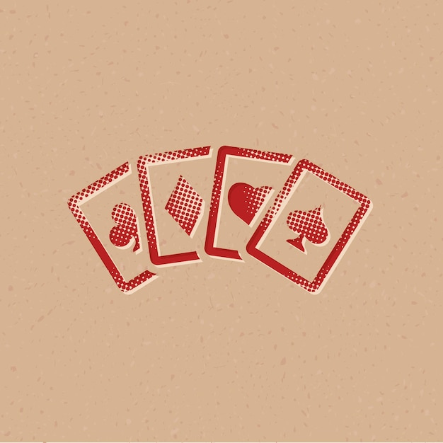 Ícone de estilo de meio-tom de baralho com ilustração vetorial de fundo ... Ícone de estilo de meio-tom de baralho com ilustração vetorial de fundo ...