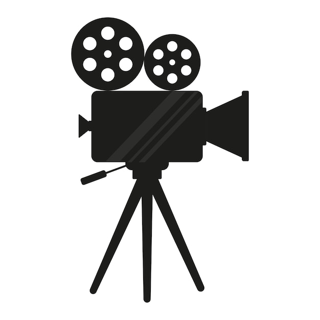 Ícone de vetor de câmera de filme, objeto isolado no fundo branco ... Ícone de vetor de câmera de filme, objeto isolado no fundo branco ...
