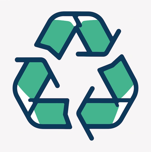 Ícone Verde Do Símbolo De Reciclagem Vetor Premium Gerado Com Ia