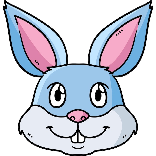 Ilustração de clipart colorida de desenho animado de cabeça de coelho ... Ilustração de clipart colorida de desenho animado de cabeça de coelho ...