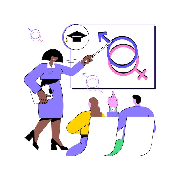 Ilustração Em Vetor Conceito Abstrato De Educação Sexual Vetor Premium
