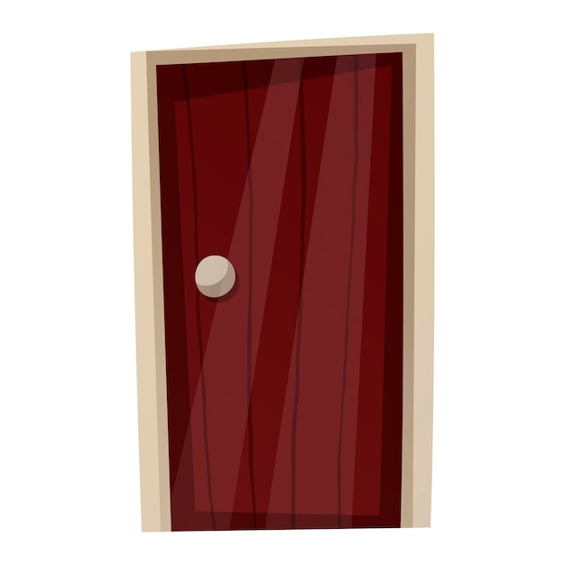 Ilustração em vetor isolada de porta fechada de madeira de desenho ... Ilustração em vetor isolada de porta fechada de madeira de desenho ...