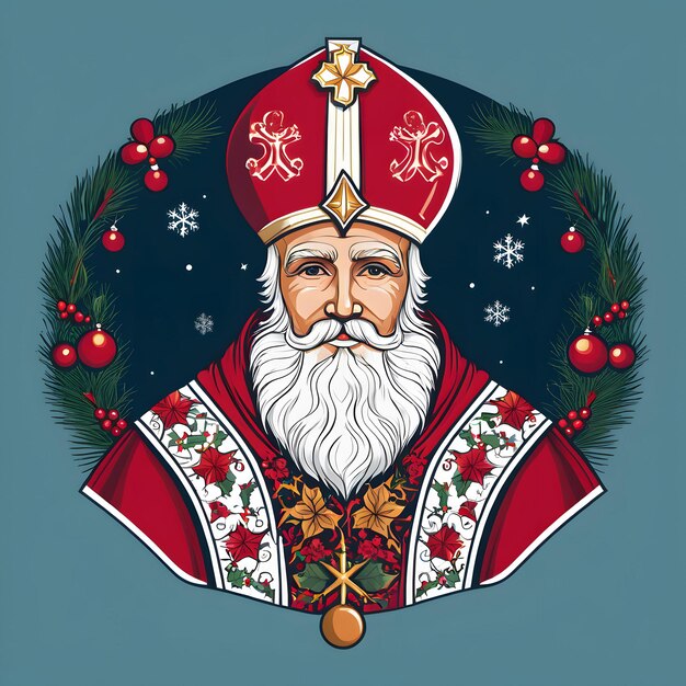 Ilustração em vetor plana sinterklaas | Vetor Premium Ilustração em vetor plana sinterklaas | Vetor Premium