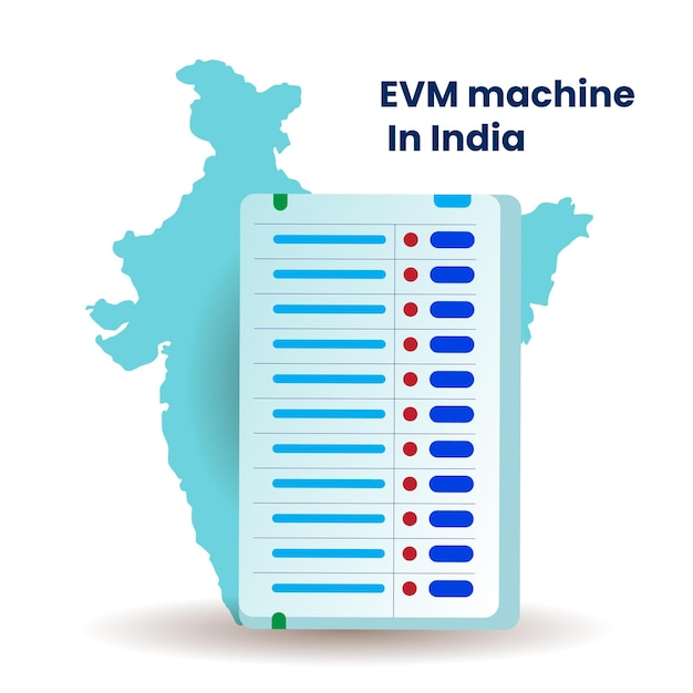 Ilustração vetorial da máquina evm da eleição da índia | Vetor Premium Ilustração vetorial da máquina evm da eleição da índia | Vetor Premium