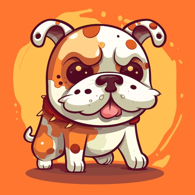 Ilustração Vetorial De Mascote De Cachorro Engraçado Dos Desenhos