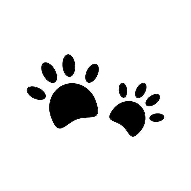 Impressão de pata de cachorro ou gato animal foot ilustração de ícone ... Impressão de pata de cachorro ou gato animal foot ilustração de ícone ...