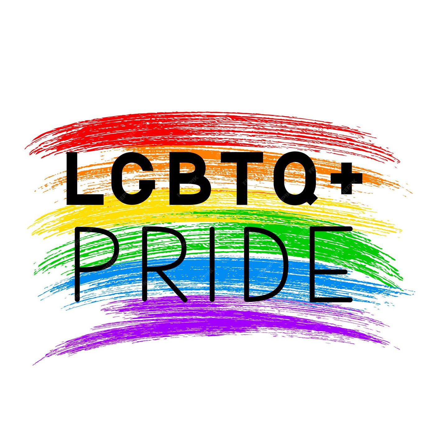 Letras De Orgulho Lgbt Em Pinceladas Grunge Textura Bandeira Do Arco