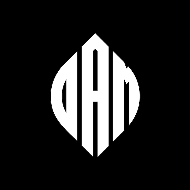 Logotipo de letra circular dam com forma de círculo e elipse dam letras ... Logotipo de letra circular dam com forma de círculo e elipse dam letras ...