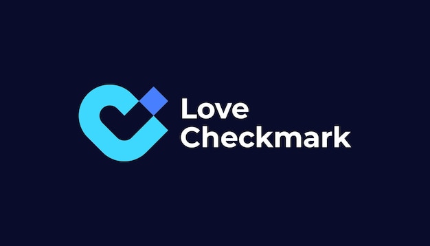 Logotipo de marca de seleção de amor | Vetor Premium Logotipo de marca de seleção de amor | Vetor Premium