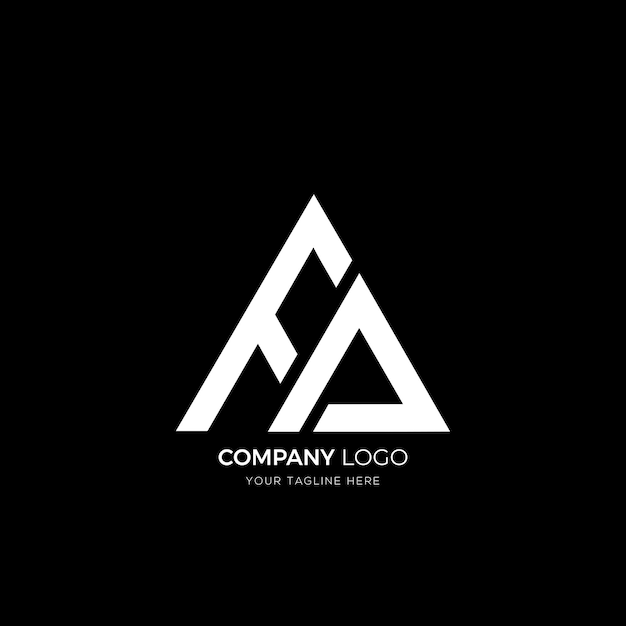 Logotipo de monograma criativo de letra triangular | Vetor Premium Logotipo de monograma criativo de letra triangular | Vetor Premium