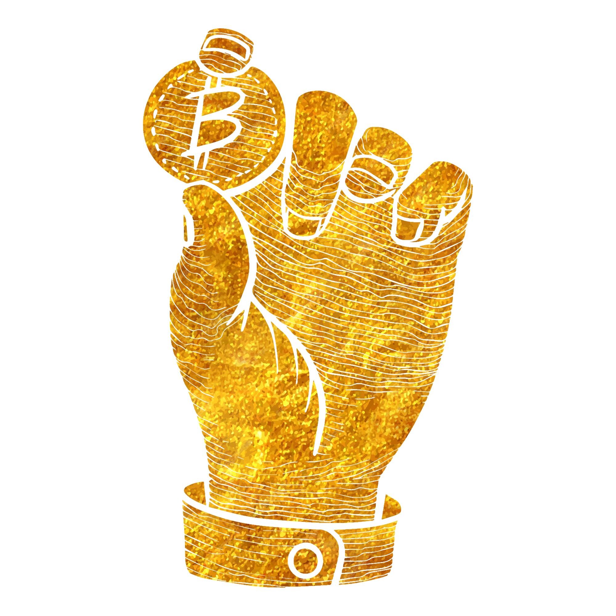 Mão segurando a moeda bitcoin em ilustração vetorial de textura de ... Mão segurando a moeda bitcoin em ilustração vetorial de textura de ...